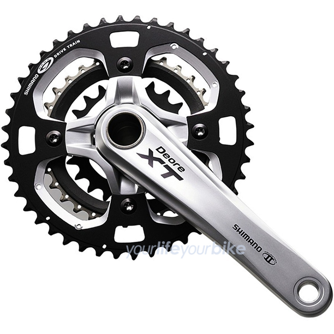 SHIMANO DEORE XT FCM770 3x9 KURBEL GARNITUR 44/32/22 HOLLOWTECH II MOUNTAIN BIKE | eBay